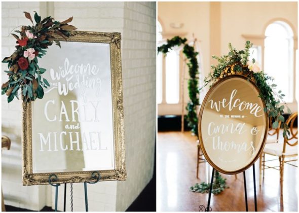 20 Ways to Use Wedding Mirror Signs on Your Big Day! – ChicWedd